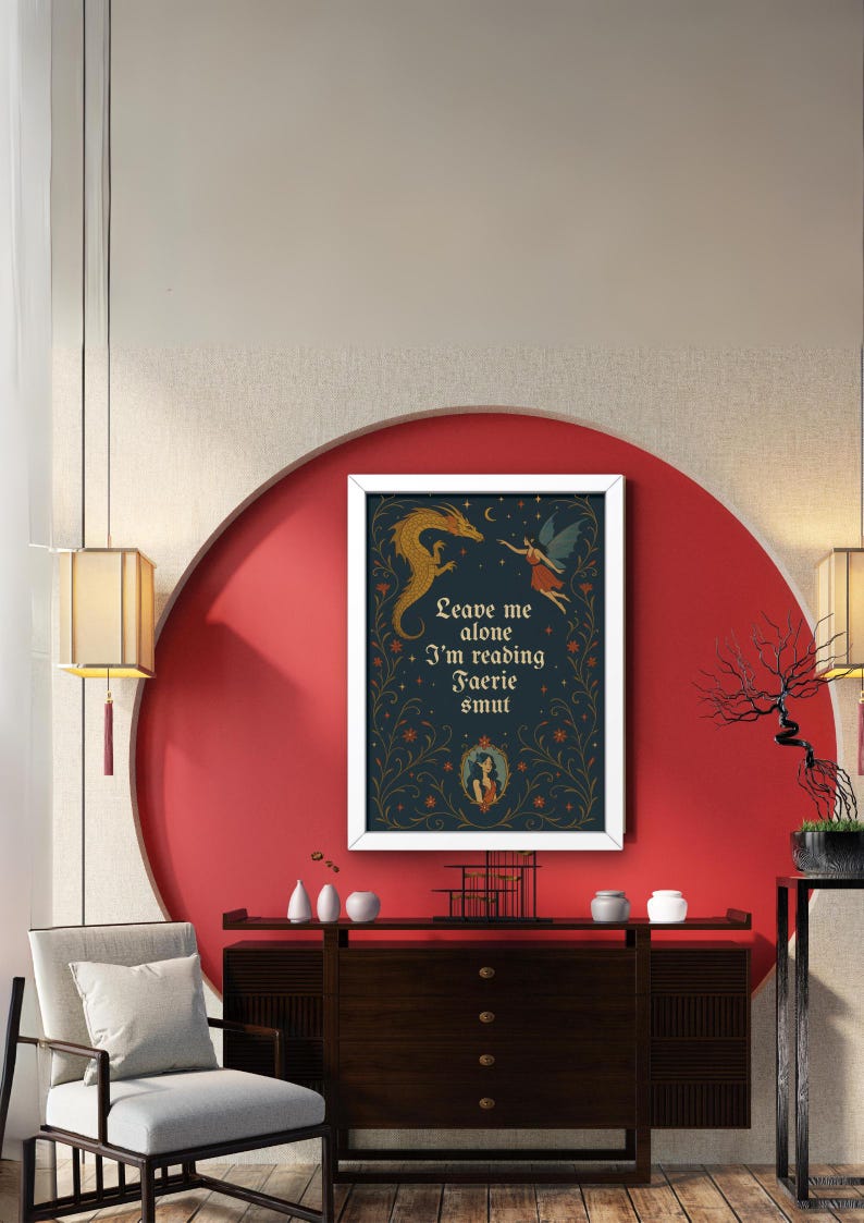 Faerie Smut Wall Art – Dark Fantasy Fairy & Dragon Gothic Printable ...