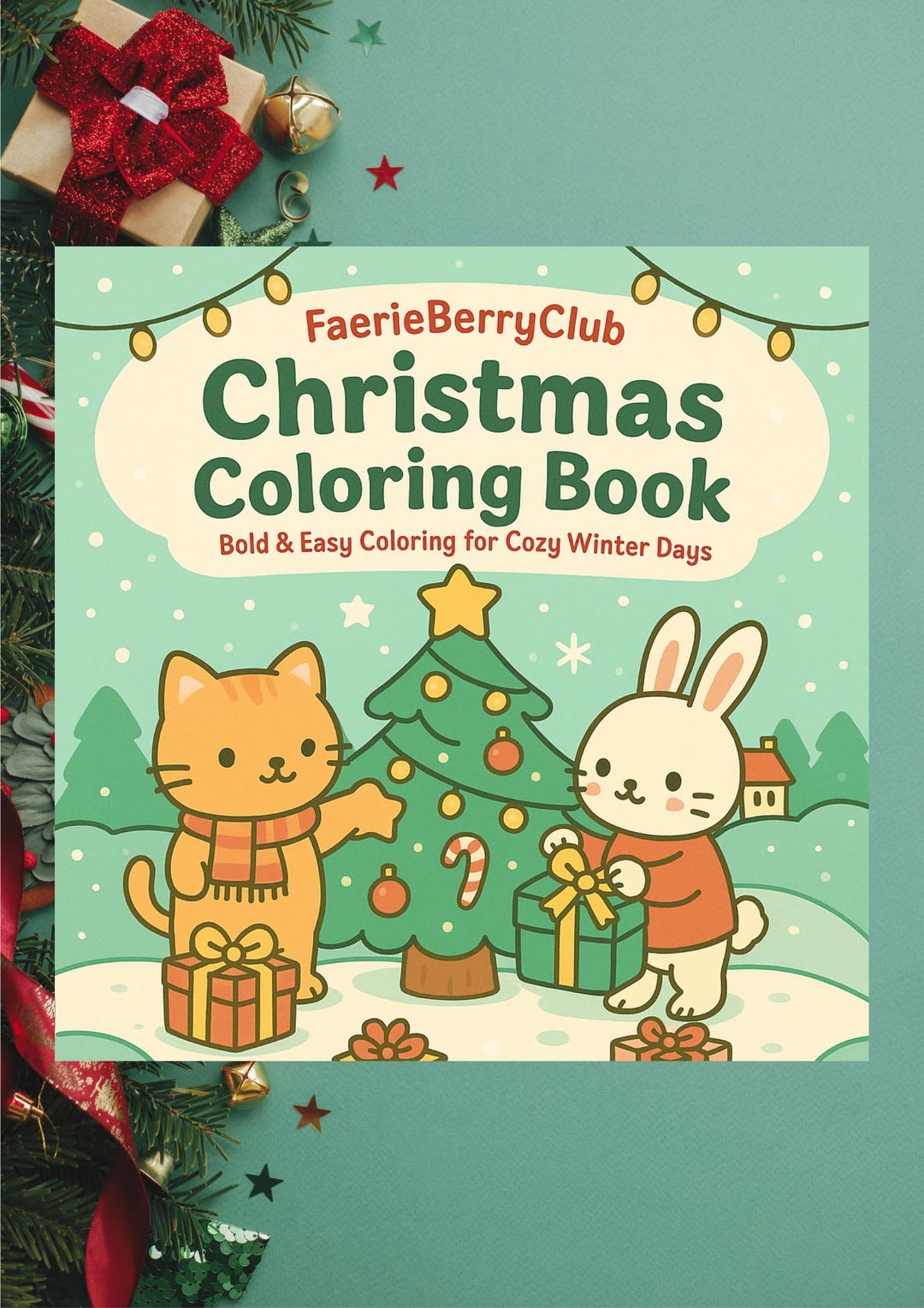 Christmas Coloring Book | Kawaii Holiday Digital Download | Cozy Winter ...