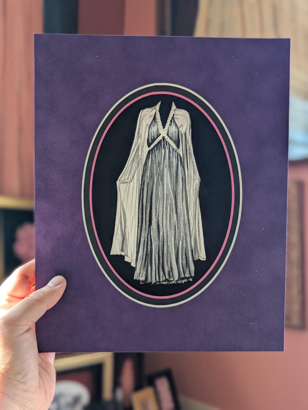 Ghost Gown || Original Charcoal Drawing - Etsy