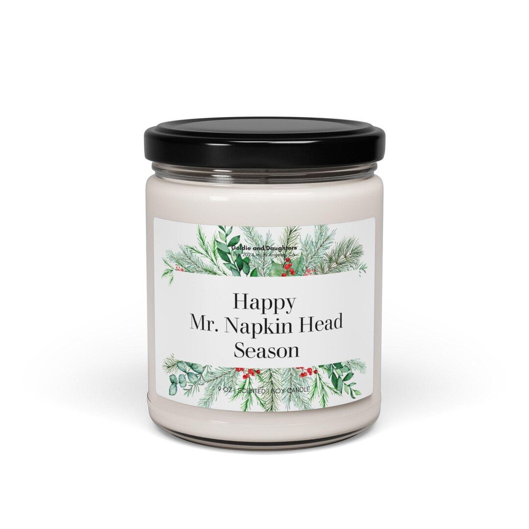 Happy Mr. Napkin Head Season Natural Soy Candle - Etsy