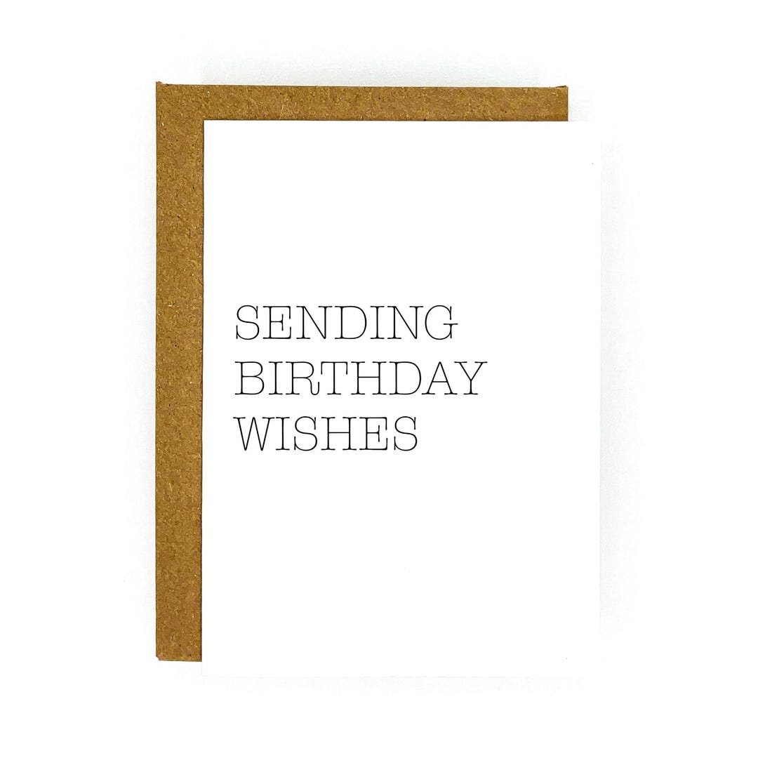 Printable Birthday Card - Sending Birthday Wishes - Digital Download - Etsy