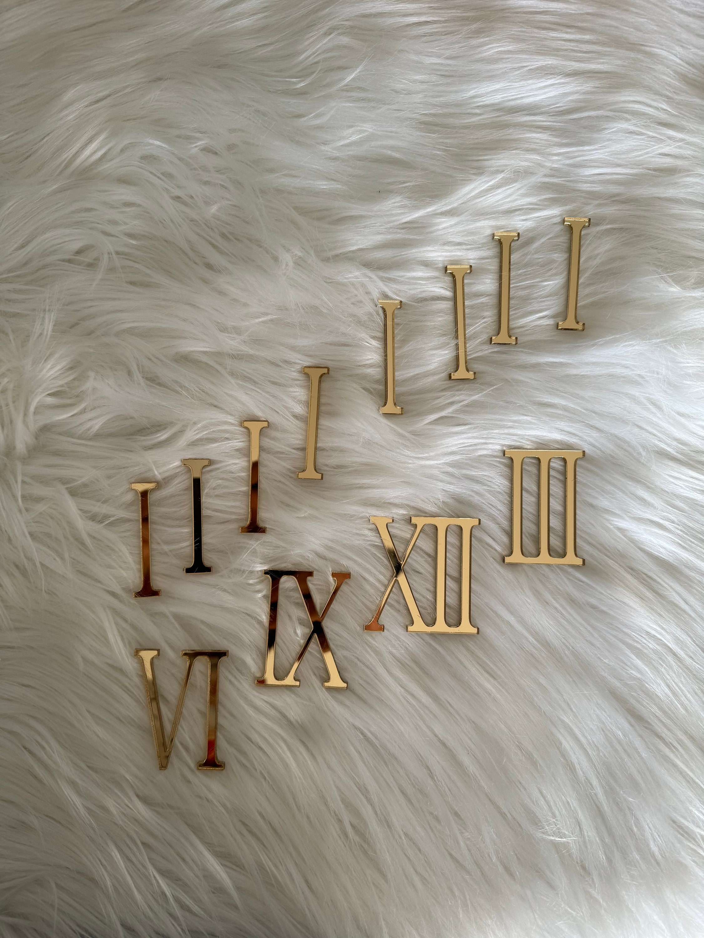 Roman Numerals in Mirrored Acrylic 3 Mm Height 5 Cm Stickers - Etsy
