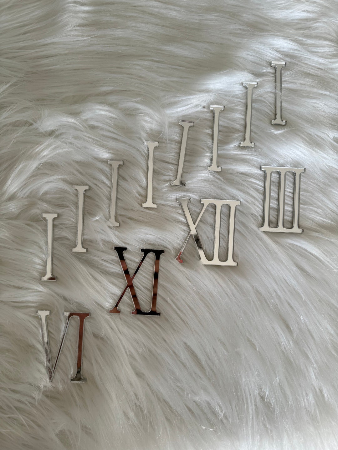 Roman Numerals in Mirrored Acrylic 3 Mm Height 5 Cm Stickers - Etsy