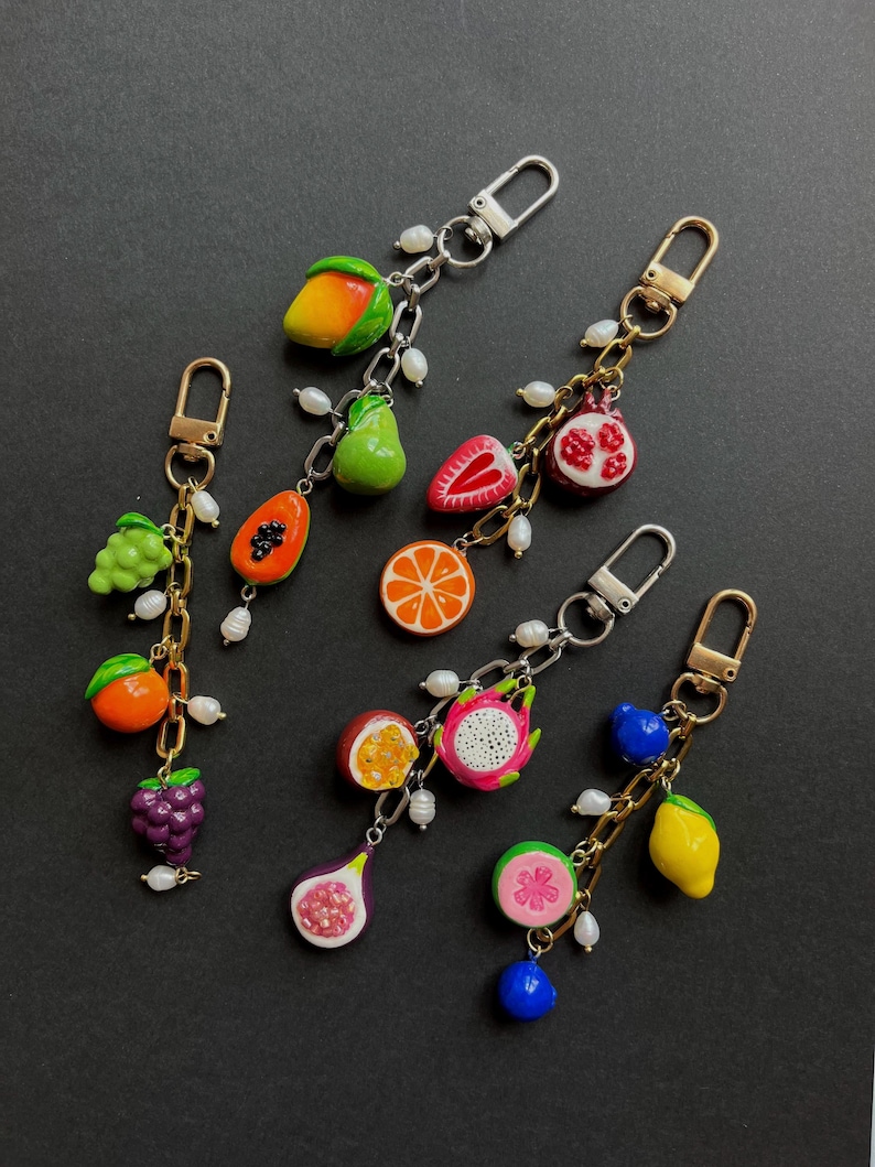 Fruit Bag Charms -summer Keychain- Clay Bag Charms- European Summer ...