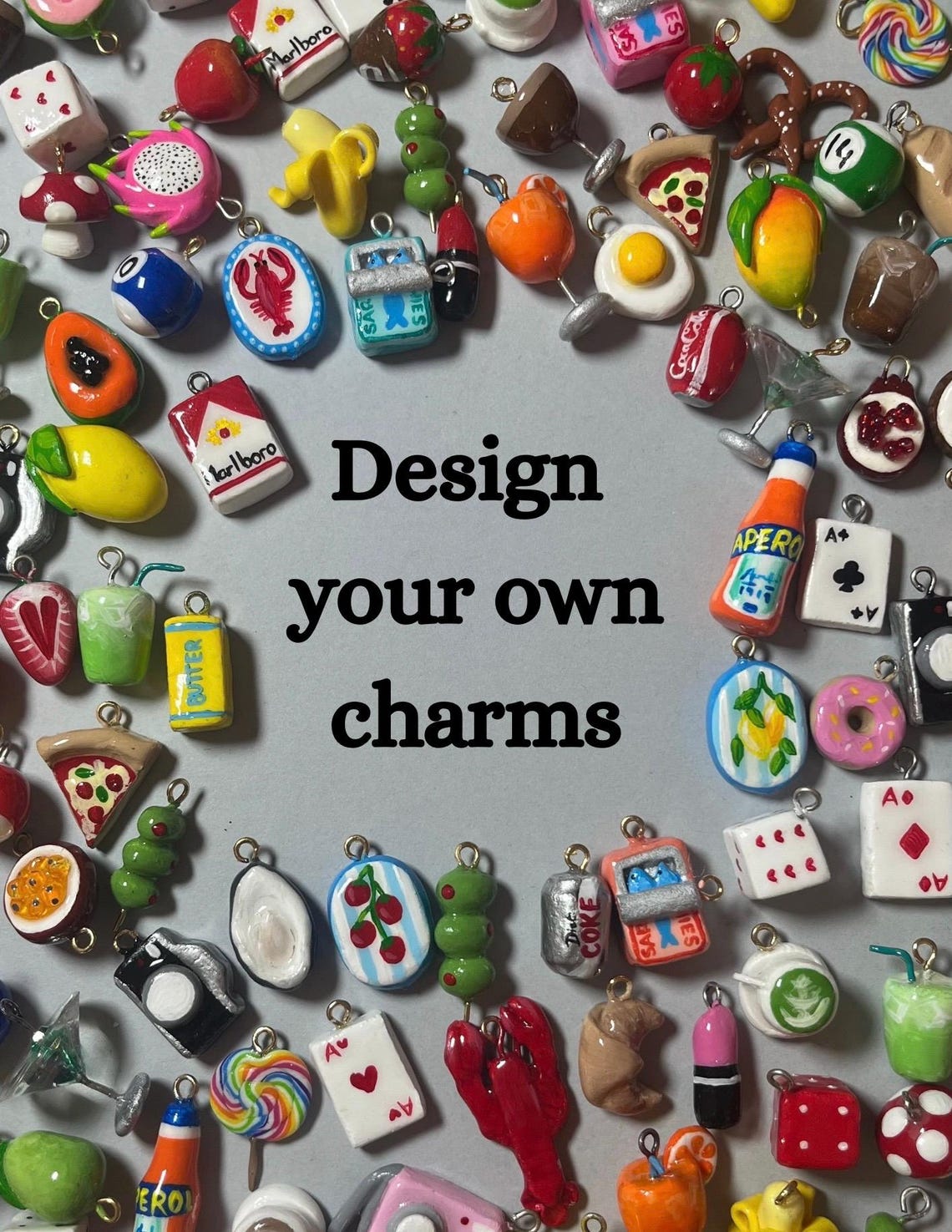 Custom Clay Charms: Design Your Own Charms, Logo ,bulk, Custom Handmade ...