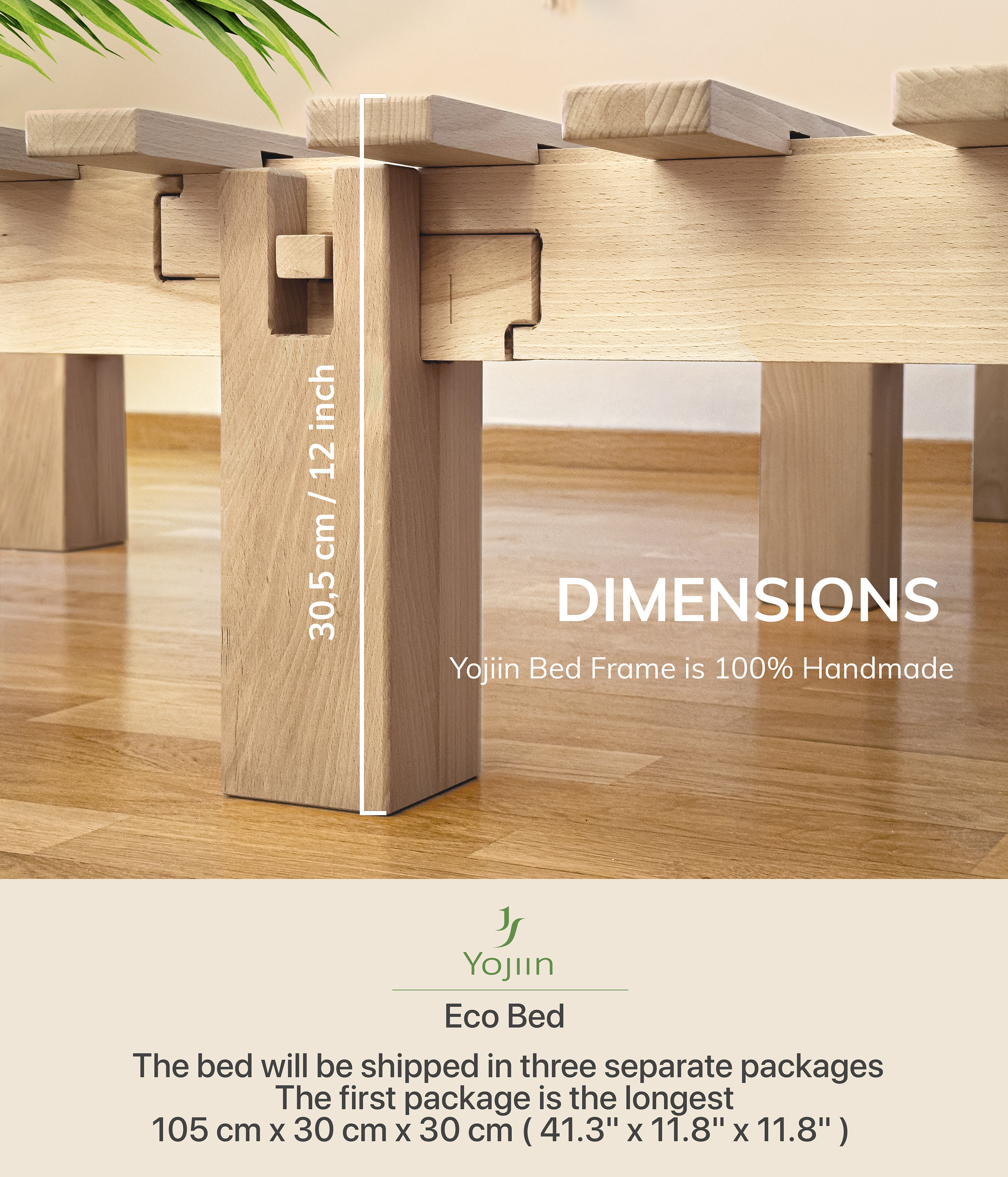 Platform Bed, Japanese Wooden Bed Frame, Japanese Joinery Bed Frame ...