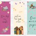 Stacked Books Printable Bookmarks for Book Lovers, Digital Flower ...
