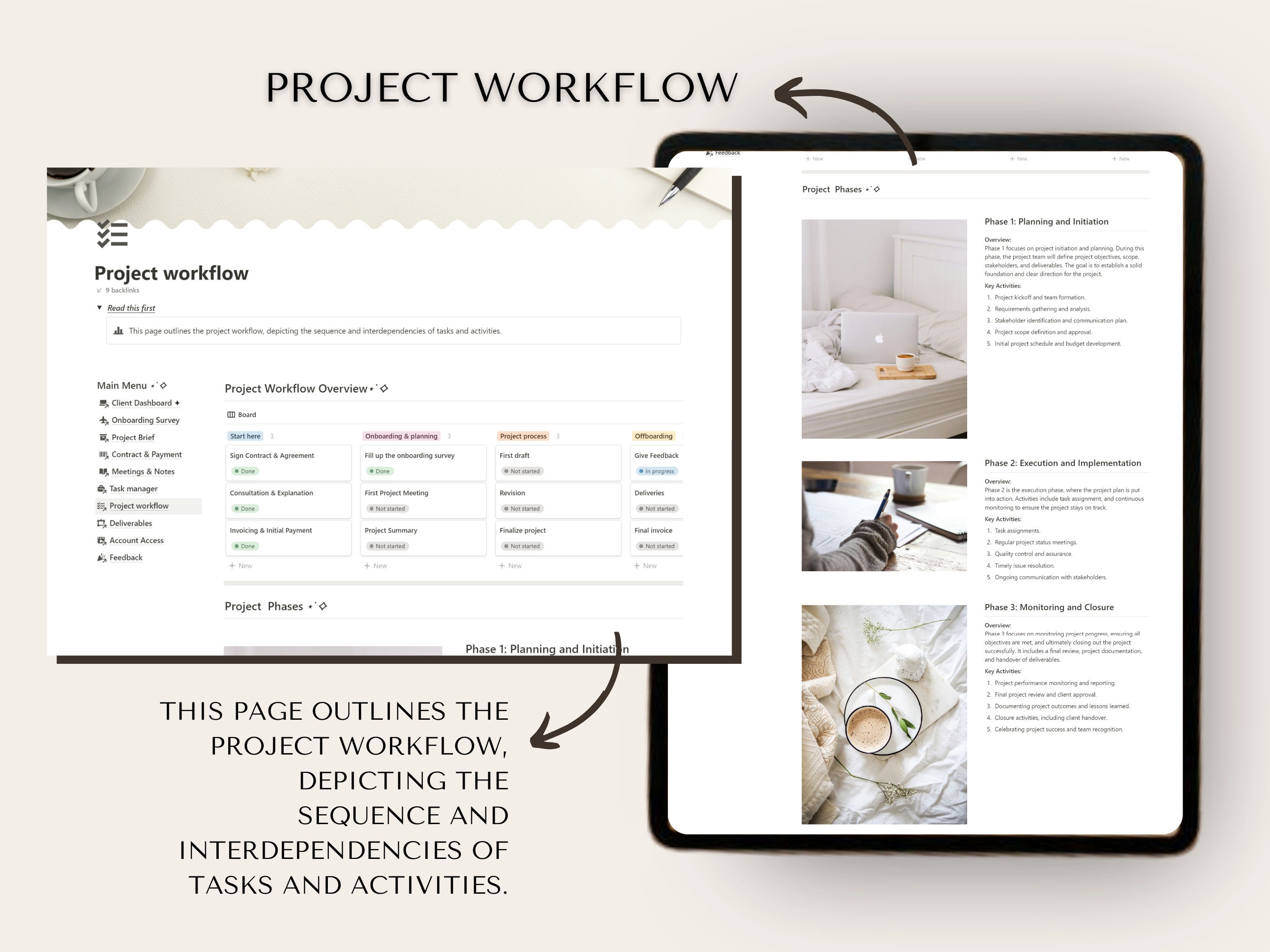 Client Dashboard Notion Template, Client Portal Notion Template ...