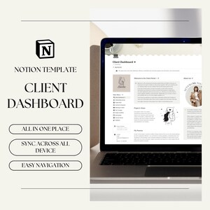Client Dashboard Notion Template, Client Portal Notion Template ...