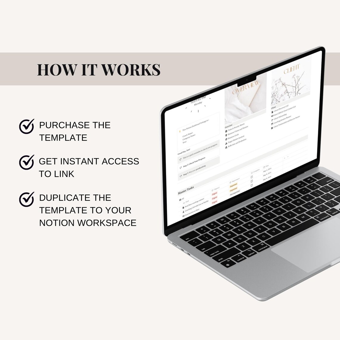 Notion Template Coaching Planner, Notion Coaching Organizer, All-in-one ...