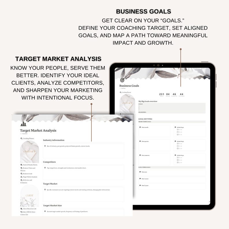 Notion Template Coaching Planner, Notion Coaching Organizer, All-in-one Notion Coach's Toolkit ...