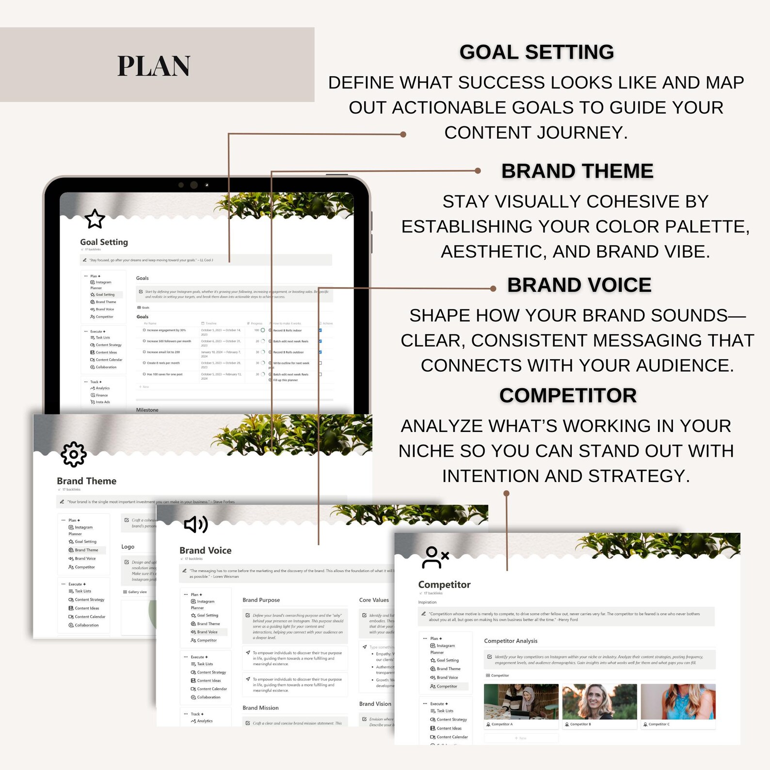 Notion Template Instagram Planner, Notion Planner, Social Media Planner ...