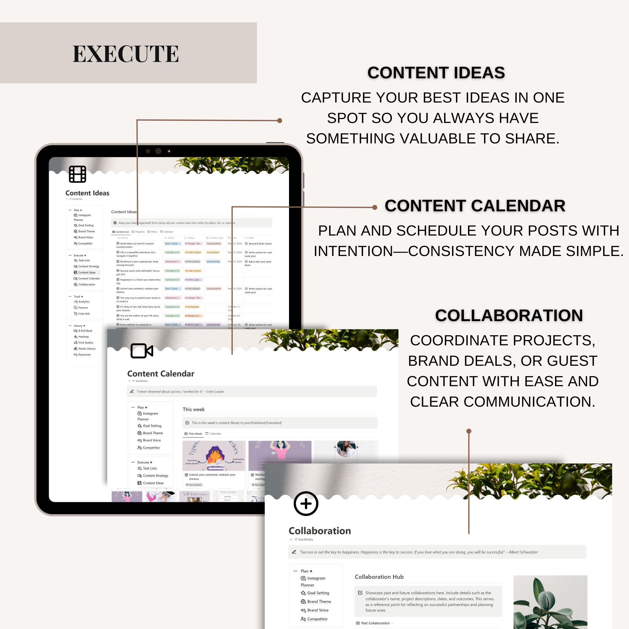 Notion Template Instagram Planner, Notion Planner, Social Media Planner ...
