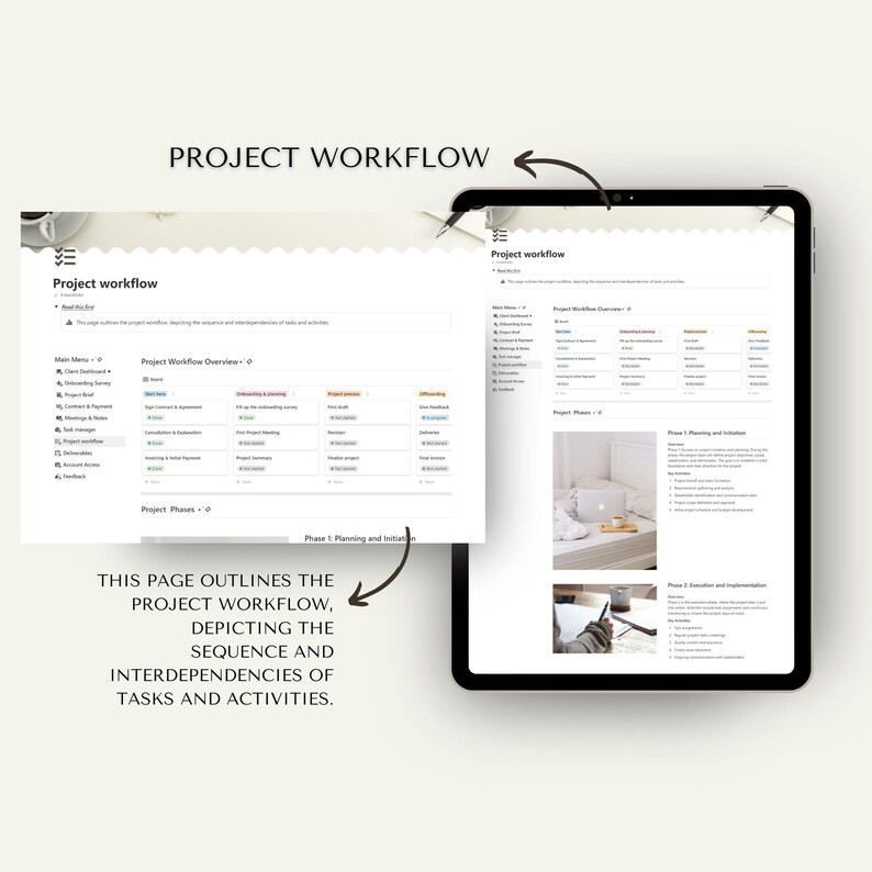 Client Dashboard Notion Template, Client Portal Notion Template ...