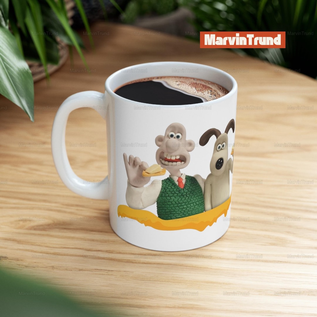 Wallace and Gromit Mugs, Gromit Dog Lovers, Gift for Him, Coffee Lovers ...