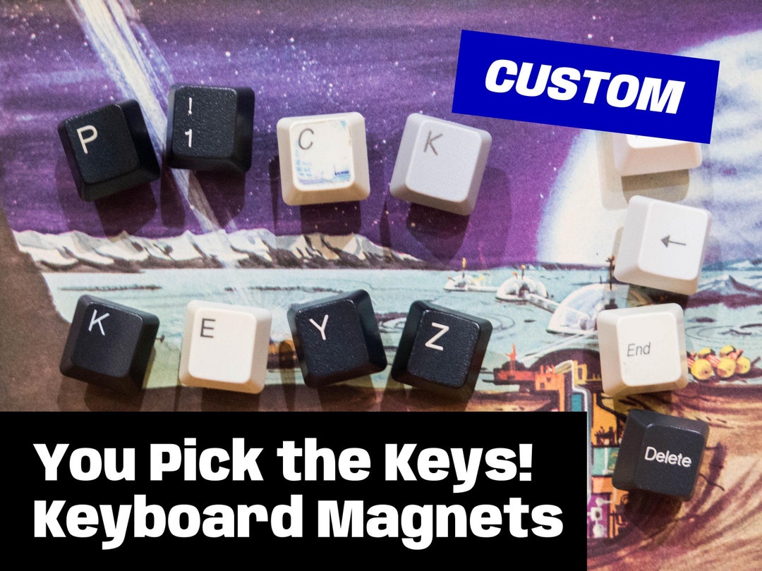 YOU PICK! Keyboard Magnets by the Key! Spell Names, Words? Vintage E ...