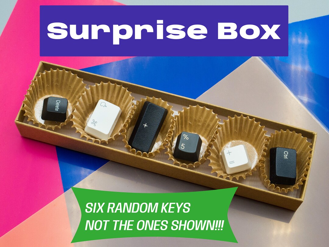 Keyboard Magnet Surprise Box! 6-pack of Vintage Keycaps Upcycled to ...