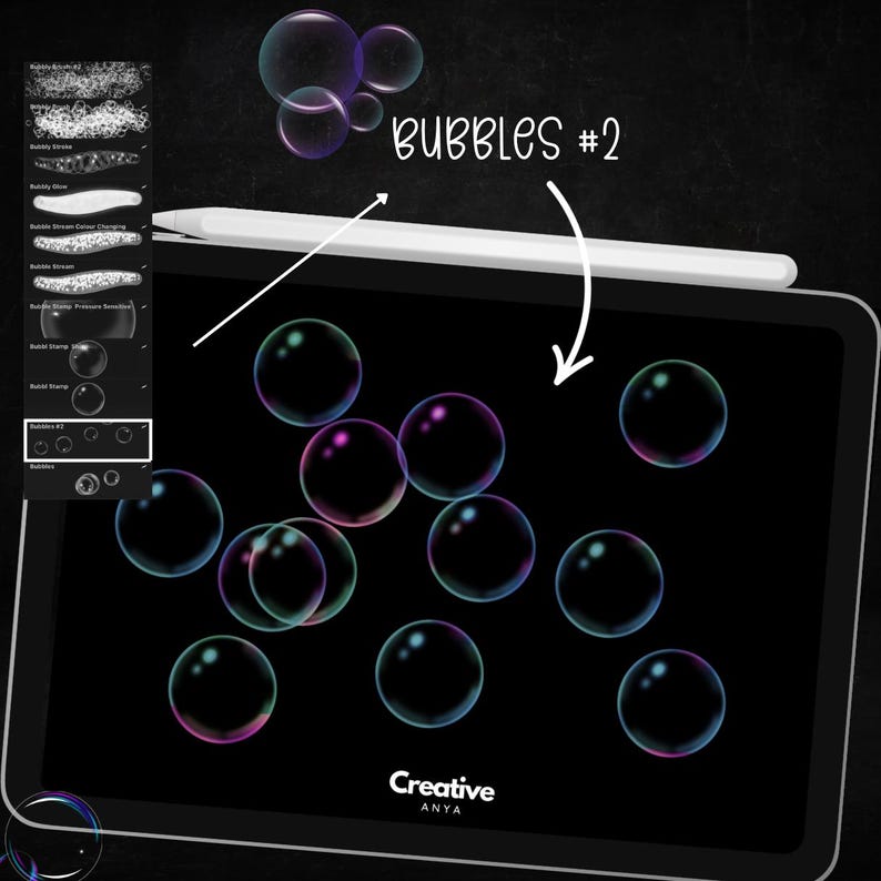 Bubble Procreate Brush Set | Procreate Brush | Illustration Brush for ...