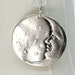 Sterling Silver Crescent Moon Stars Pendant Moonstone Necklace Art ...