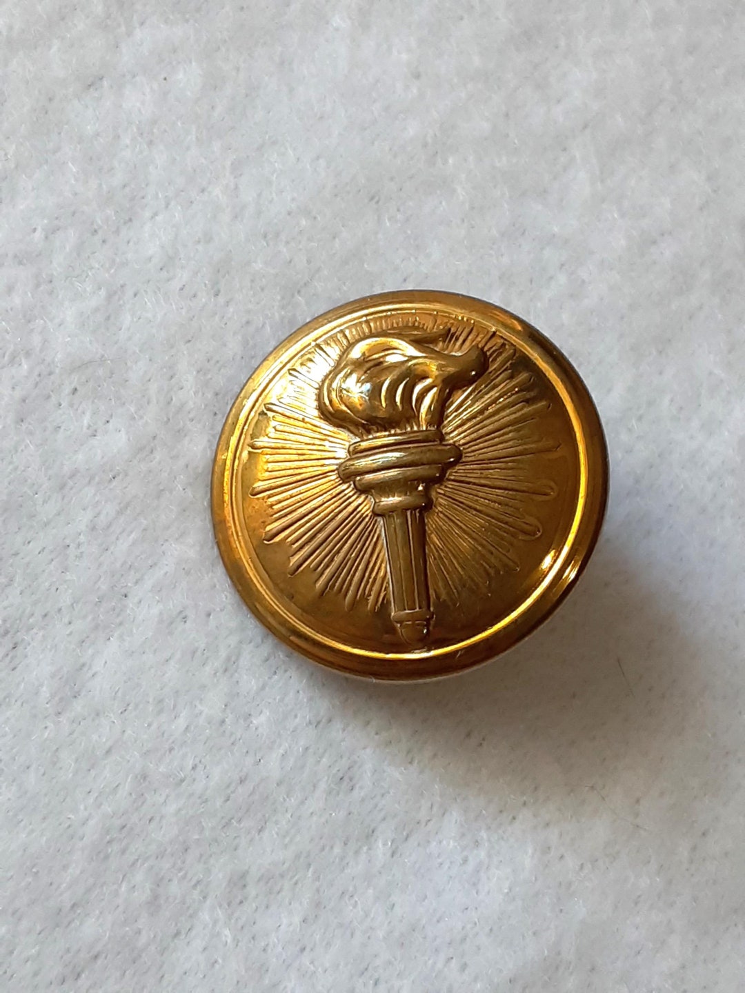 Vintage Brass US Army ROTC Insignia Collar Lapel Pin Double Tack Flaming Torch of Knowledge - Etsy