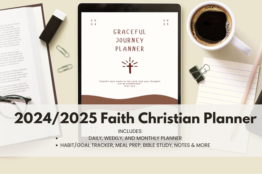 2024/2025 Faith Christian Planner Customizable Digital Planner ...