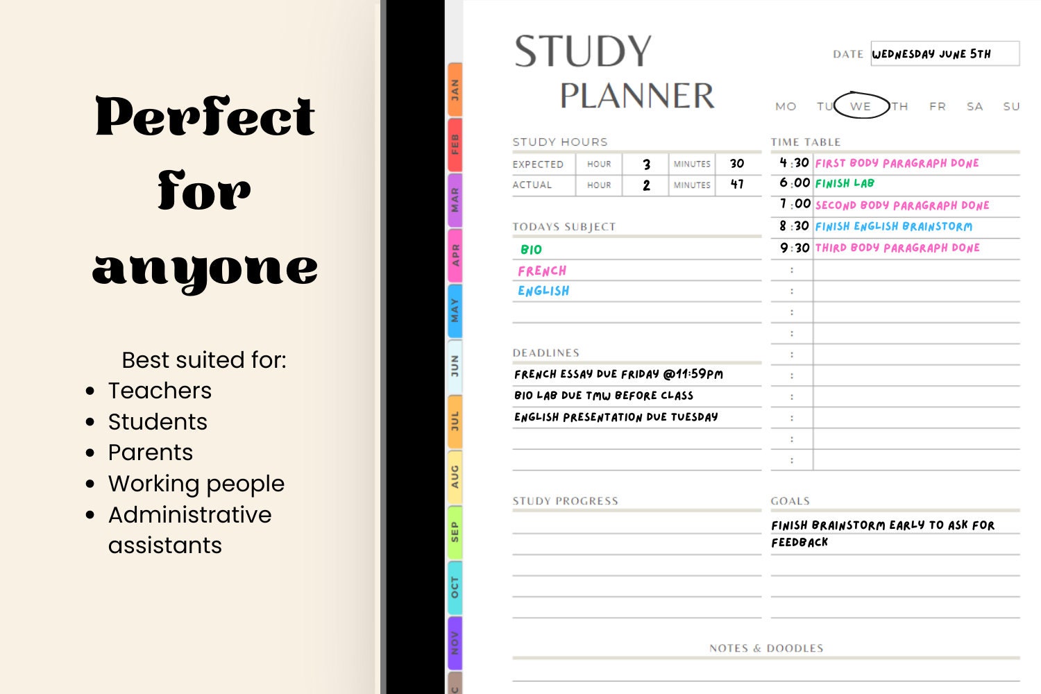 All-in-one Digital Planner for Teachers, Assistants, Students: Organize ...