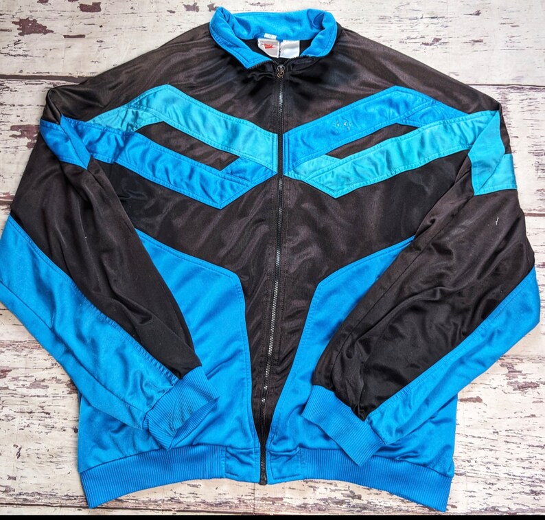 Blue Nike Tracksuit Vintage Jacket 90s Windbreaker Retro Slavic Style ...