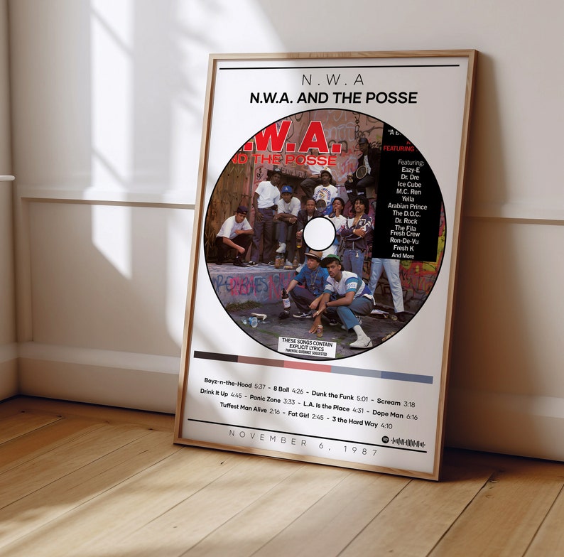 NWA Poster N.W.A. and the Posse Poster Album Poster Print Album Cover ...
