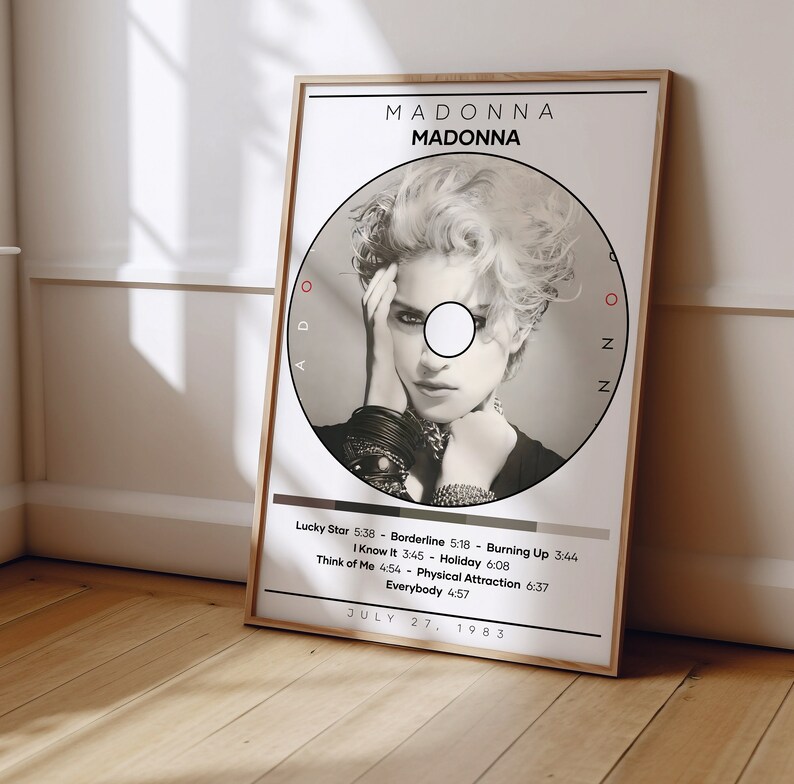 Madonna Poster Madonna Album Album Poster Print Album Cover Poster Pop ...