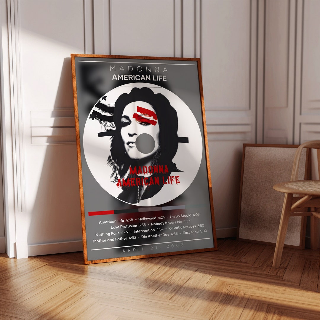 Madonna Poster American Life Poster Album Poster Print Album Cover ...