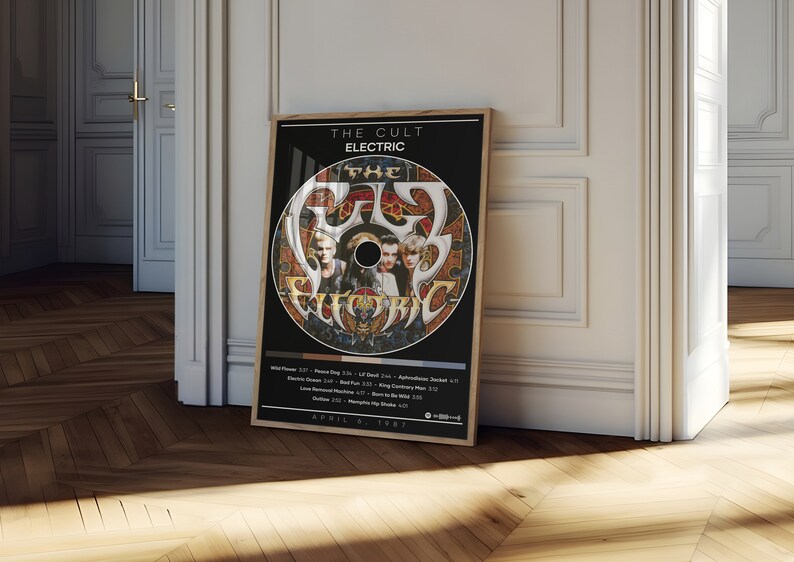 The Cult Poster Electric Poster Album Poster Print Album Cover Poster ...