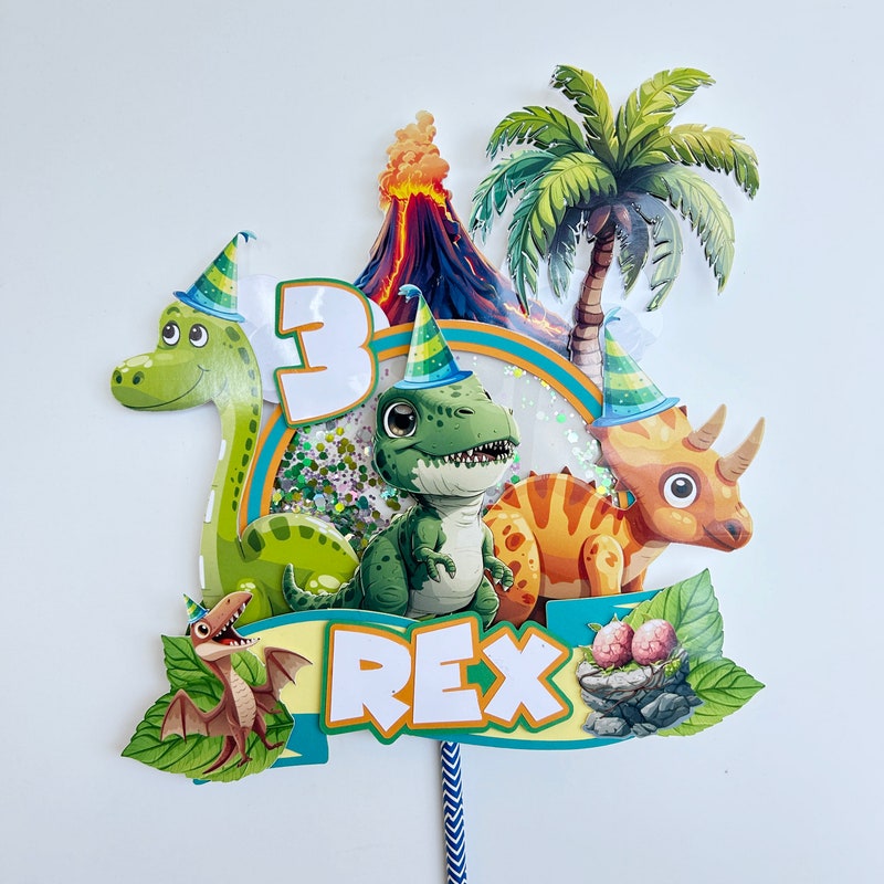 Dino Cake Topper - Etsy