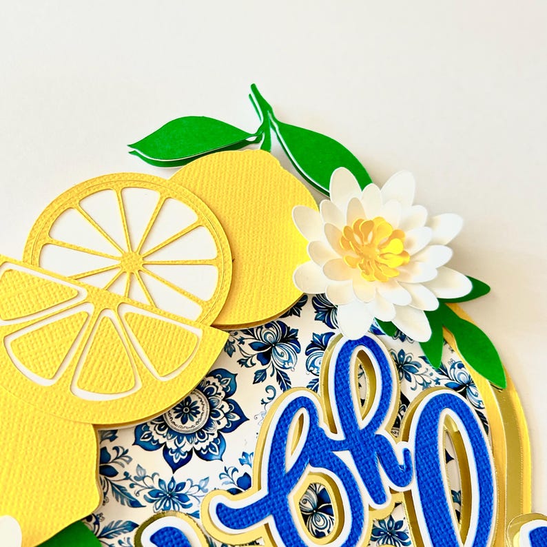 Personalized Lemon Cake Topper, Baby Shower, Gender Reveal Party ...