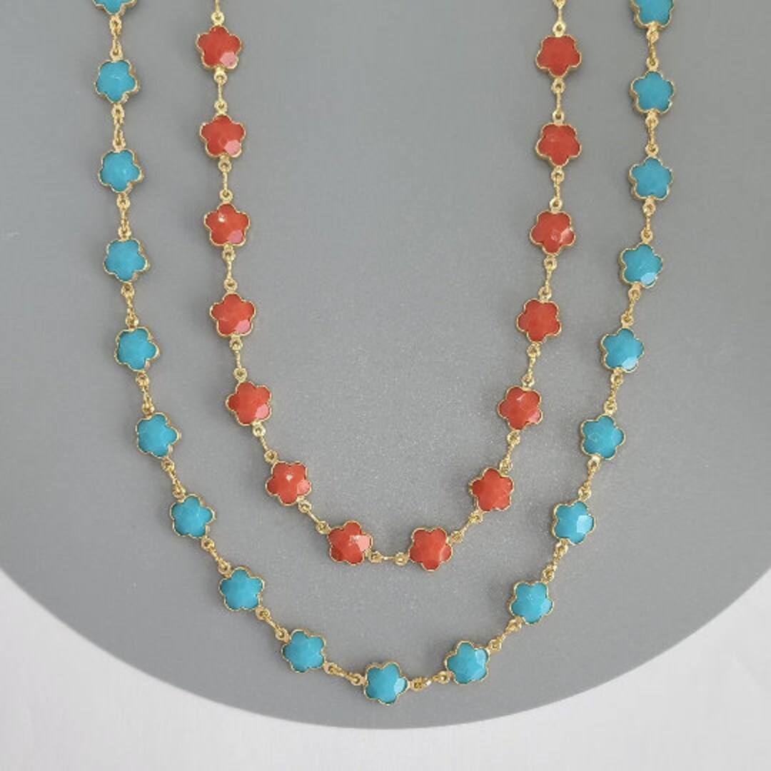 Flower Link Chain, 8.5mm Butterfly Chain, 18K Gold Filled Jewelry ...