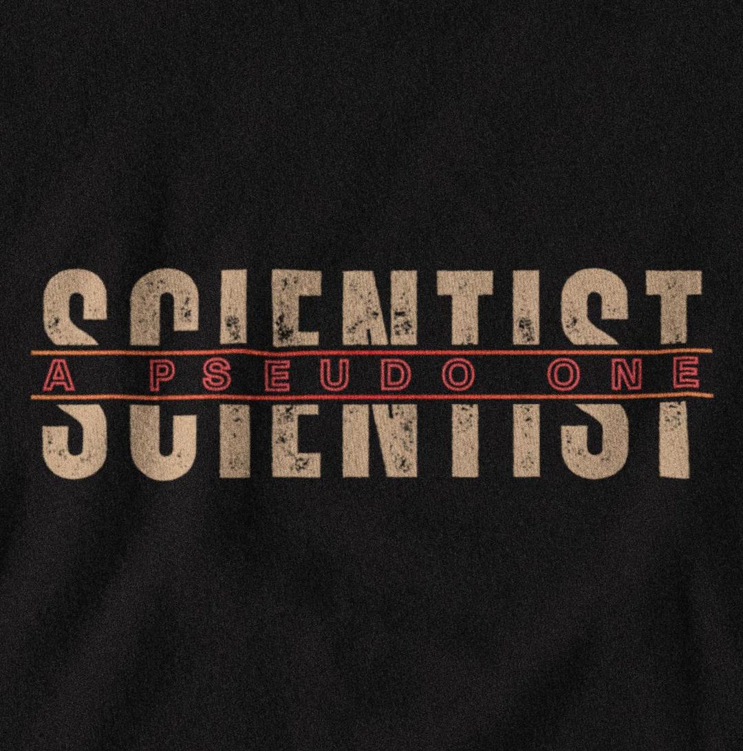 Retro Vintage Modern Beige Orange Color Pseudo Scientist Pseudoscience ...