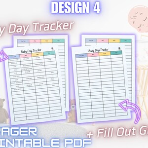 Infant Daily Report baby Daily Routine Hourly Planner Checklist Baby ...