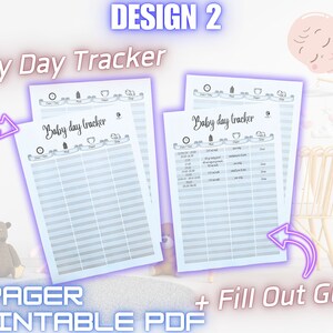 Infant Daily Report baby Daily Routine Hourly Planner Checklist Baby ...