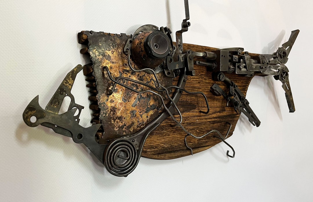 Art Metal Angler Fish Sculpture. Steampunk Art. Scrap Art. - Etsy