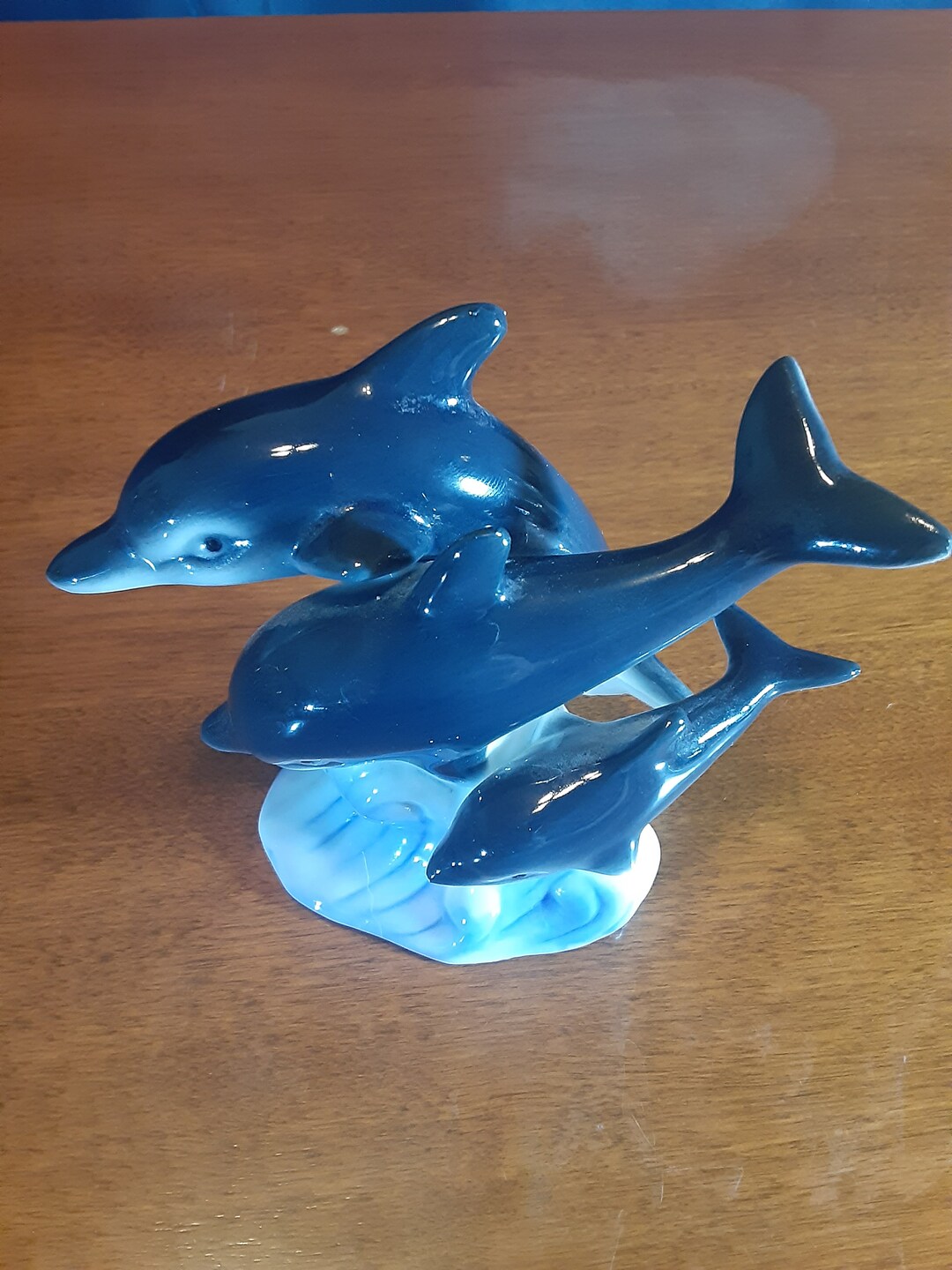 Beautiful 3 Dolphins Porcelain Figurine. Excellent Condition, Carefully ...