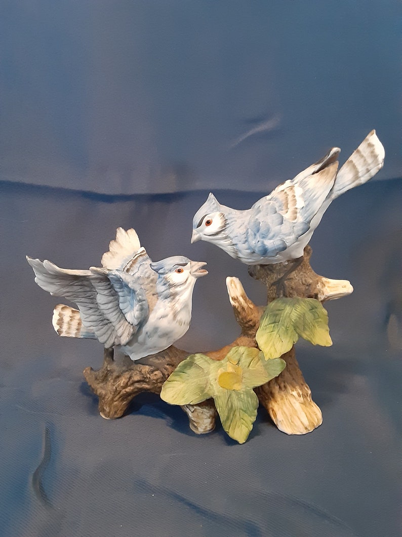 4 Beautiful Ceramic Bird Sculptures. Cardinals, Doves, Jays and Orioles ...