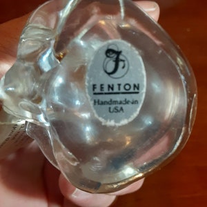 Vintage Fenton Crystal Nov. Birthstone Love Bear. Handmade Beautiful ...