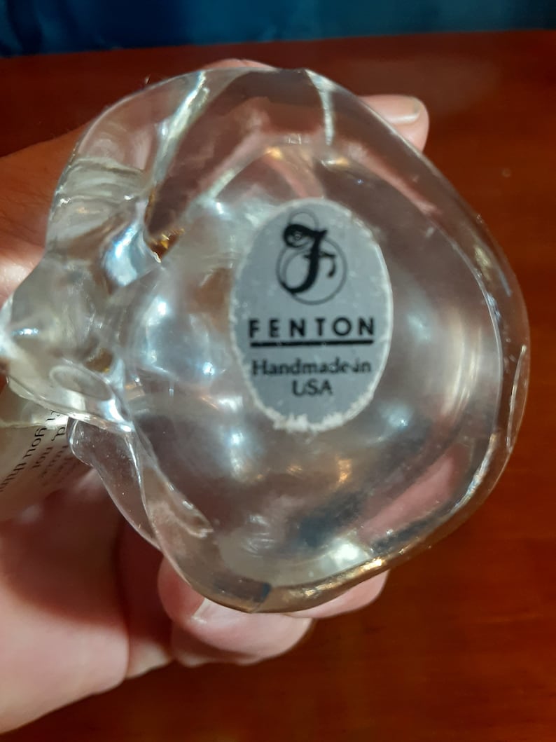 Vintage Fenton Crystal Nov. Birthstone Love Bear. Handmade Beautiful ...