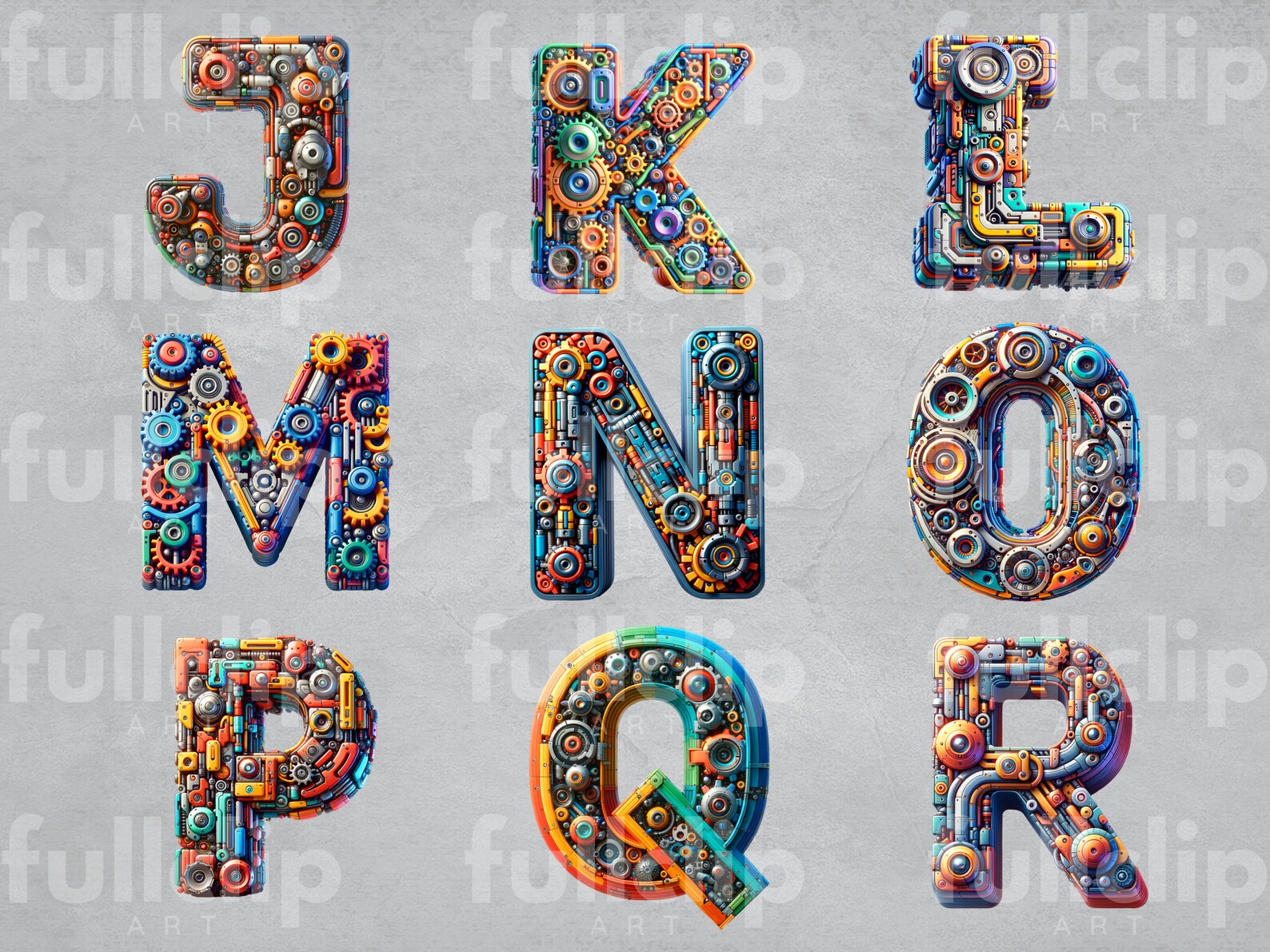 Robot Alphabet Clipart Bundle, Robot Clipart, Robot Font, Robot PNG ...