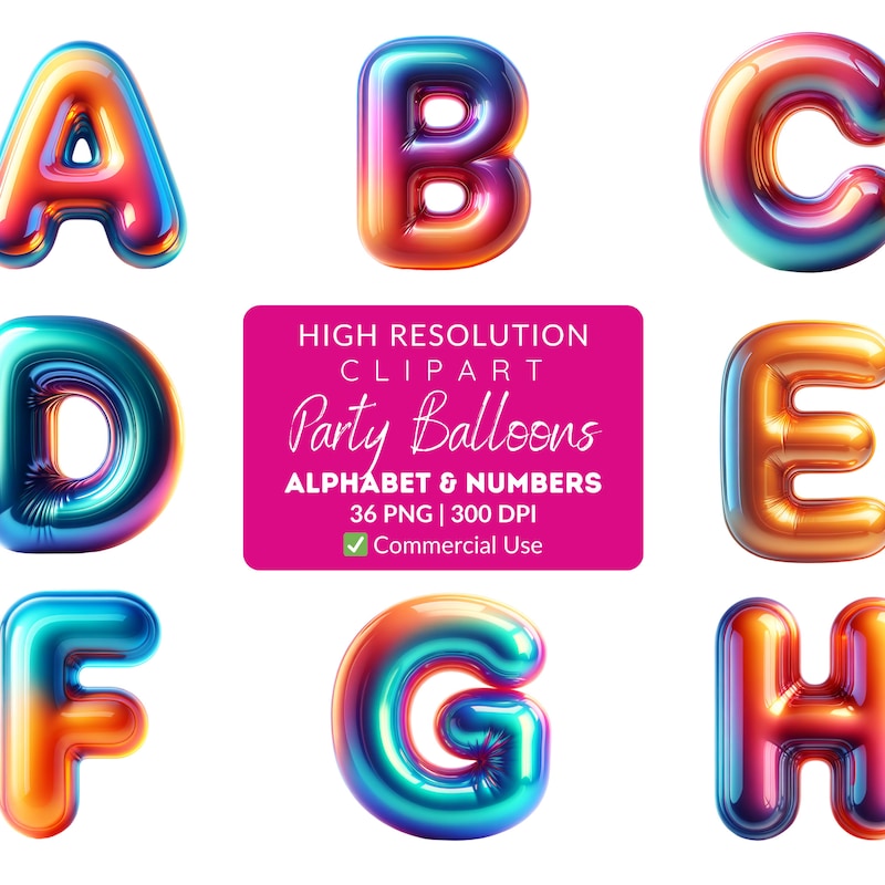 Birthday Balloon Letters - Etsy