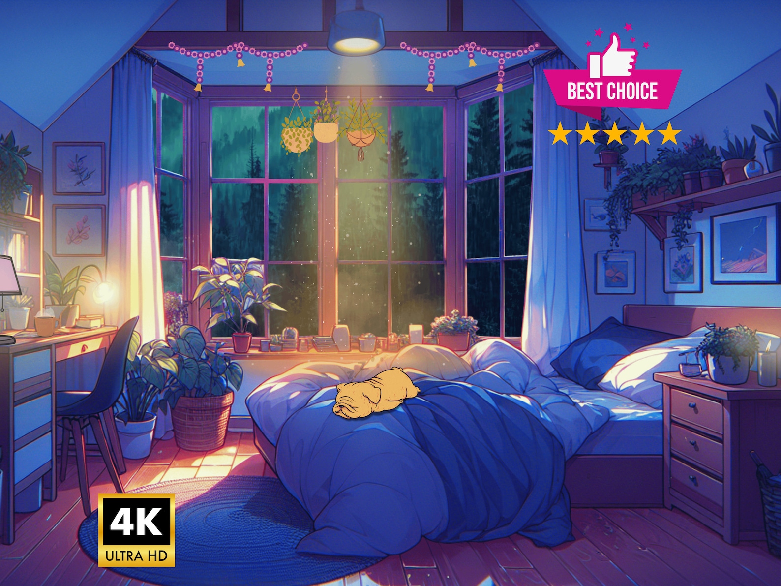 Animated Background Lofi Cozy Bedroom , Vtuber Assets, Vtuber ...
