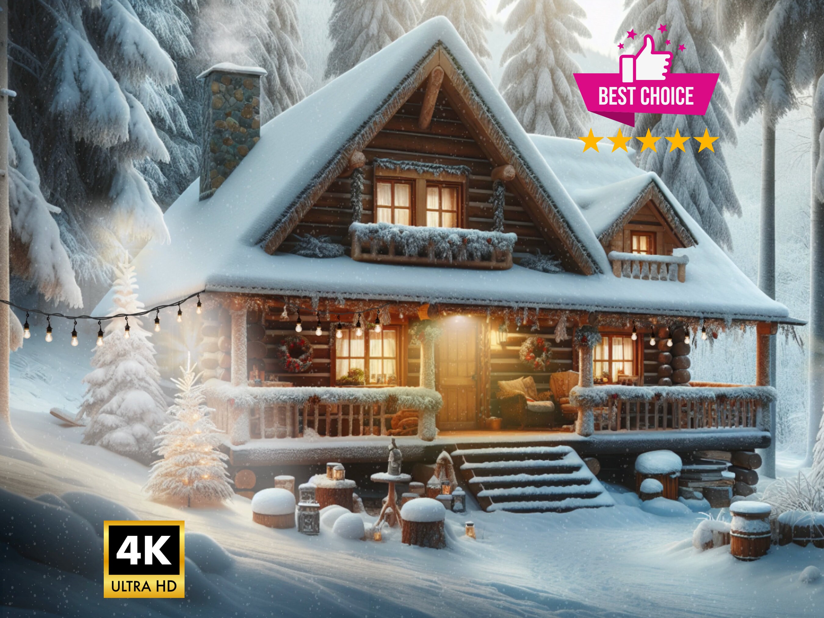 Animated Background Cozy Snow Cabin, Vtuber Assets, Vtuber Background ...
