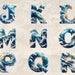 Waves Alphabet Clipart Bundle, Waves PNG, Ocean Clipart, Waves Font ...