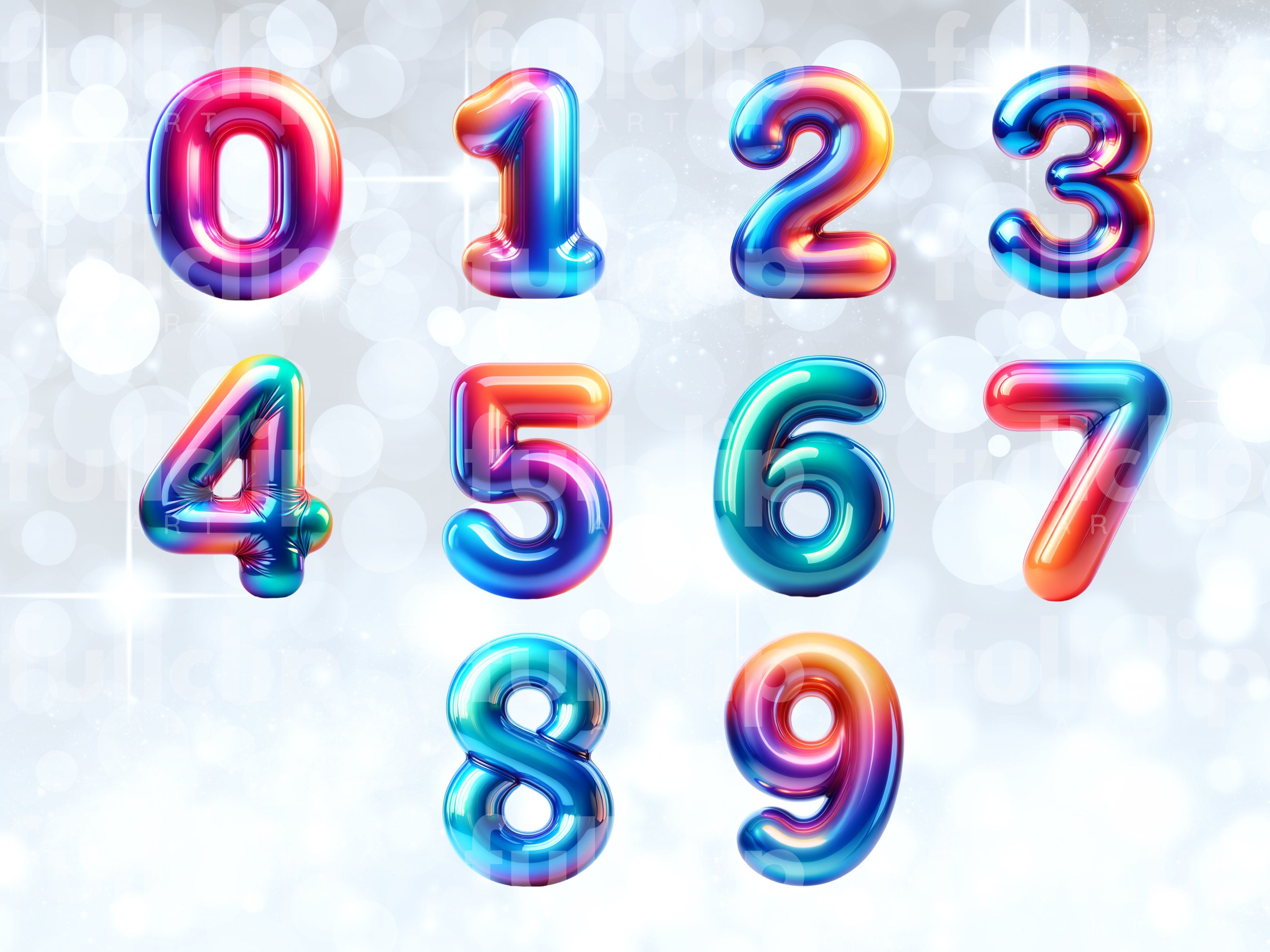 Balloon Letter Clipart Bundle, Birthday Letters, Party Clipart, 3D ...