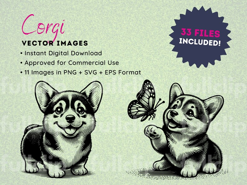 Corgi Vector Illustration Bundle, Corgi SVG, Corgi Mom, Corgi Gifts ...