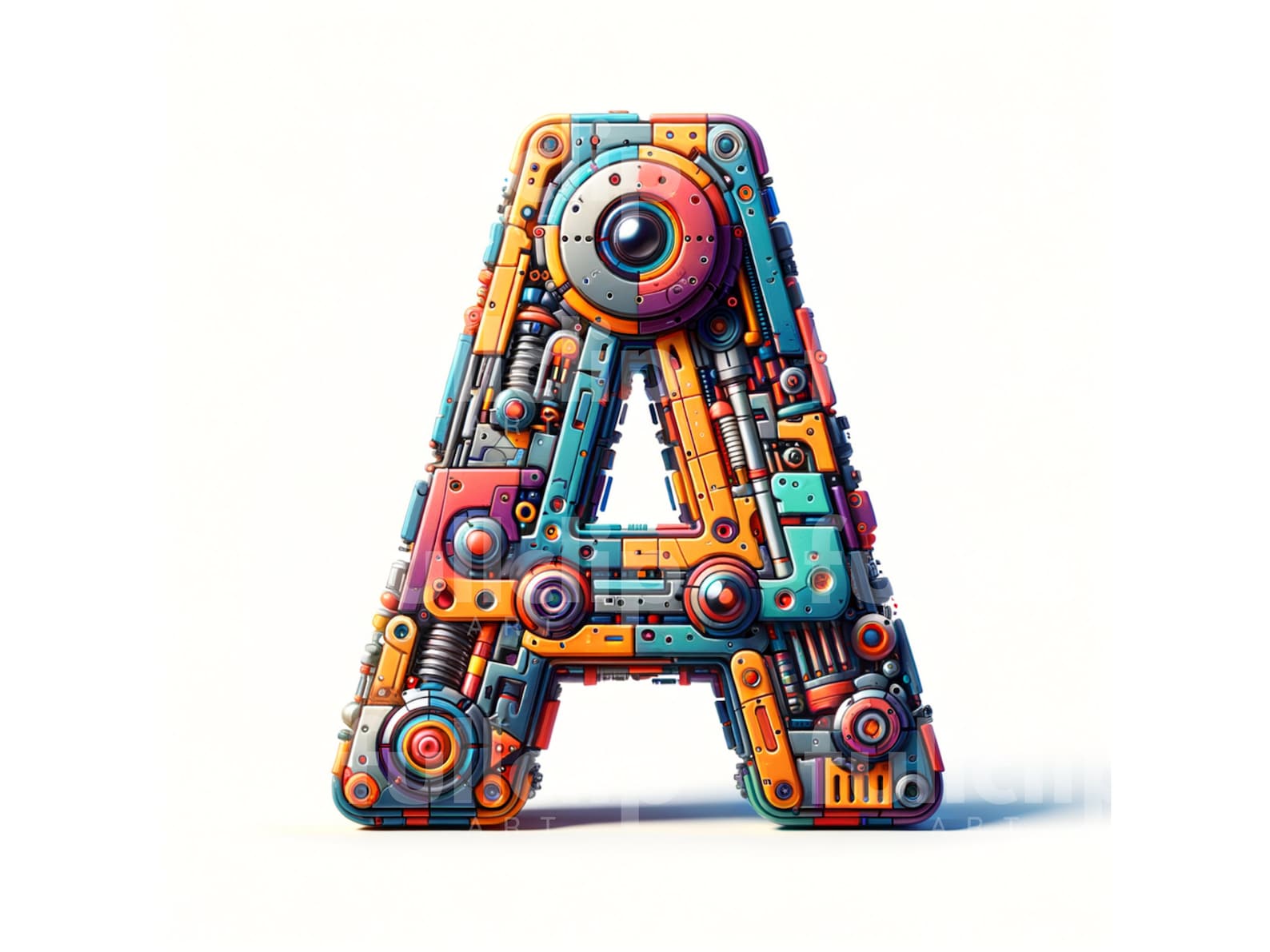 Robot Alphabet Clipart Bundle, Robot Clipart, Robot Font, Robot PNG ...